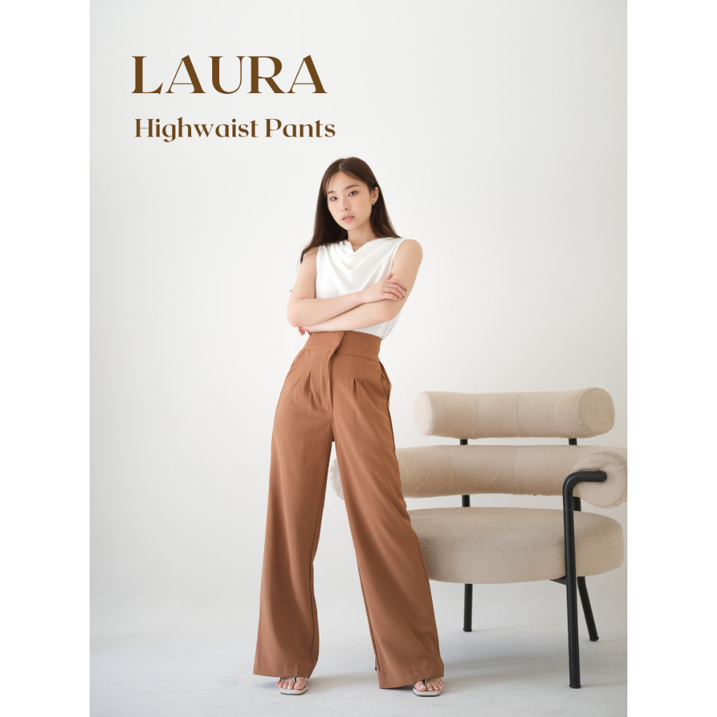 Jual [Anti Kusut] Duvelle Laura High Waist Pants / Straight Cut Pants ...