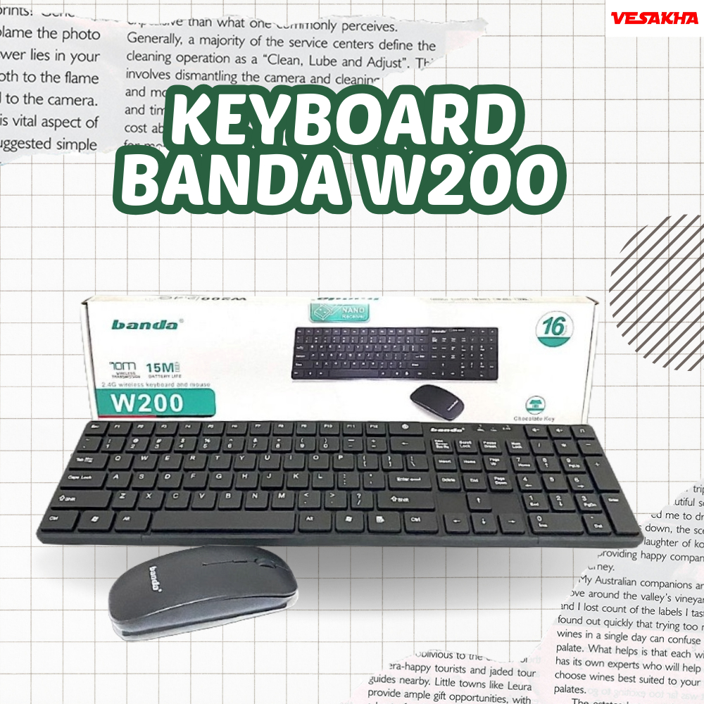 Jual KEYBOARD BANDA W200 W300 W400 W 200, 300 DAN 400 PC MURAH MOUSE ...