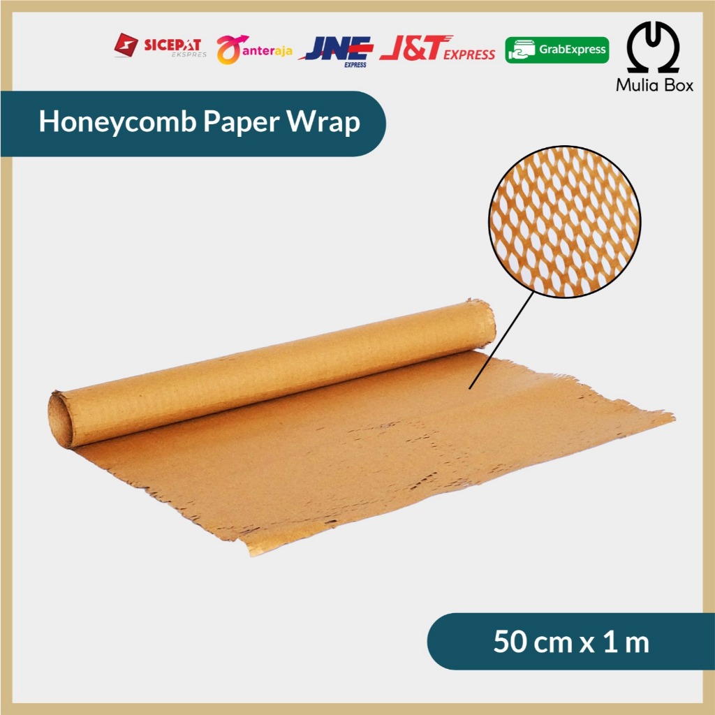 Jual (50cm x 1m) Honeycomb Paper Wrap Coklat Meteran / Hexa Wrap ...
