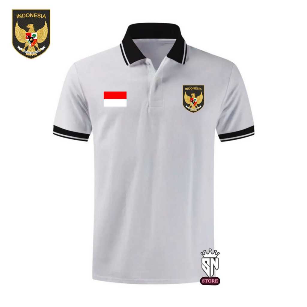 Jual SNSTORE - Kaos kerah wangki GARUDA INDONESIA TIMNAS 2023 BENDERA ...