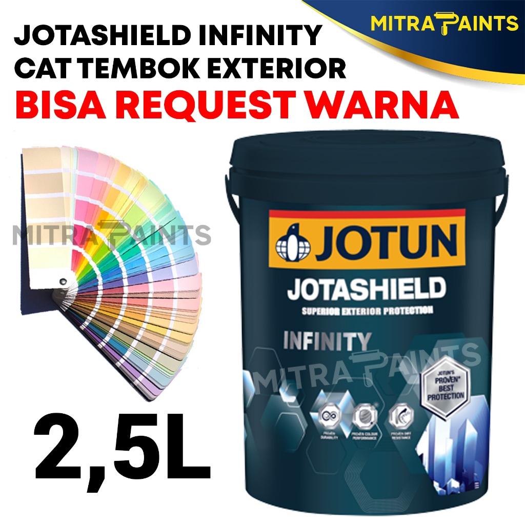 Jual JOTUN JOTASHIELD INFINITY 2,5 LITER / CAT TEMBOK EXTERIOR JOTUN / BISA REQUEST CUSTOM WARNA ...