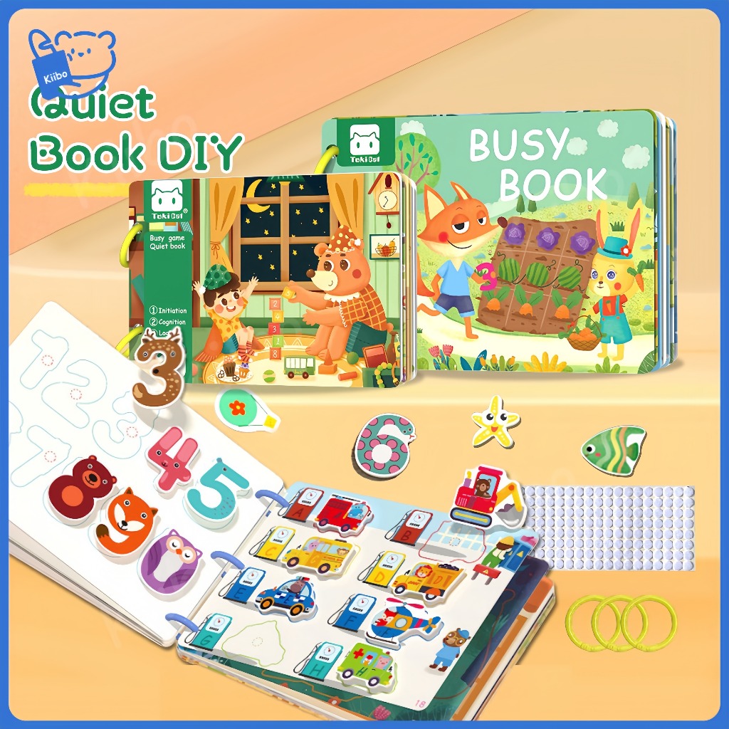 Jual Buku Aktivitas Bayi Busy Book Dan Velcro TK Quiet Book Lucu Reused ...