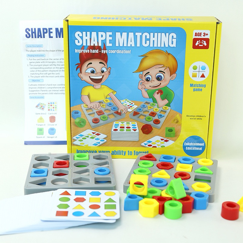 Jual Shape Matching Board Game/Cafe Game/Family Game/Kids Game/Mainan ...