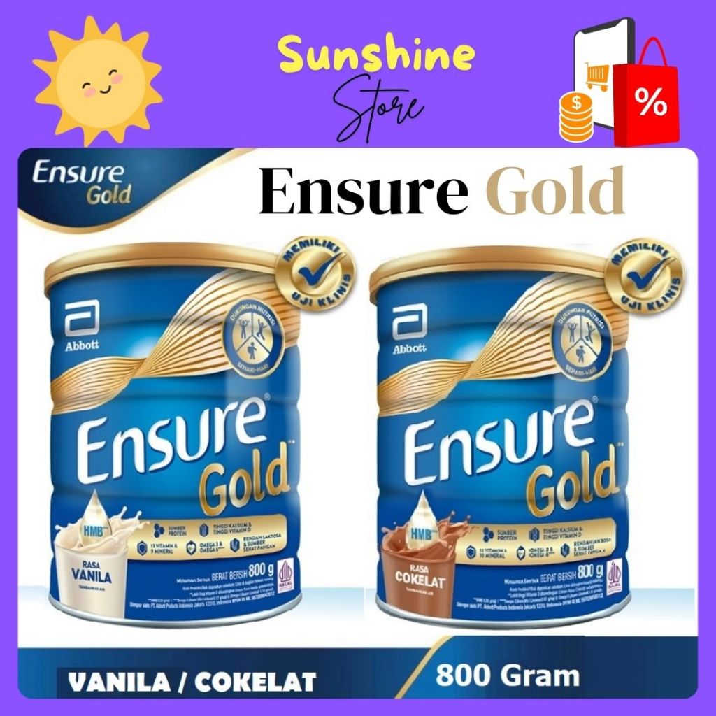 Jual ENSURE GOLD Vanila / Cokelat Kaleng - 380 Gram / 800 Gram ...