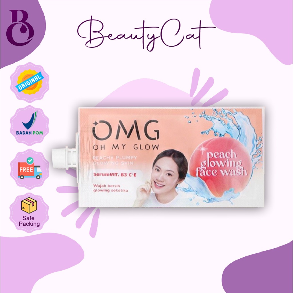 Jual OMG OH MY GLOW Peach Glowing Face Wash (Sachet) 9 g | Shopee Indonesia