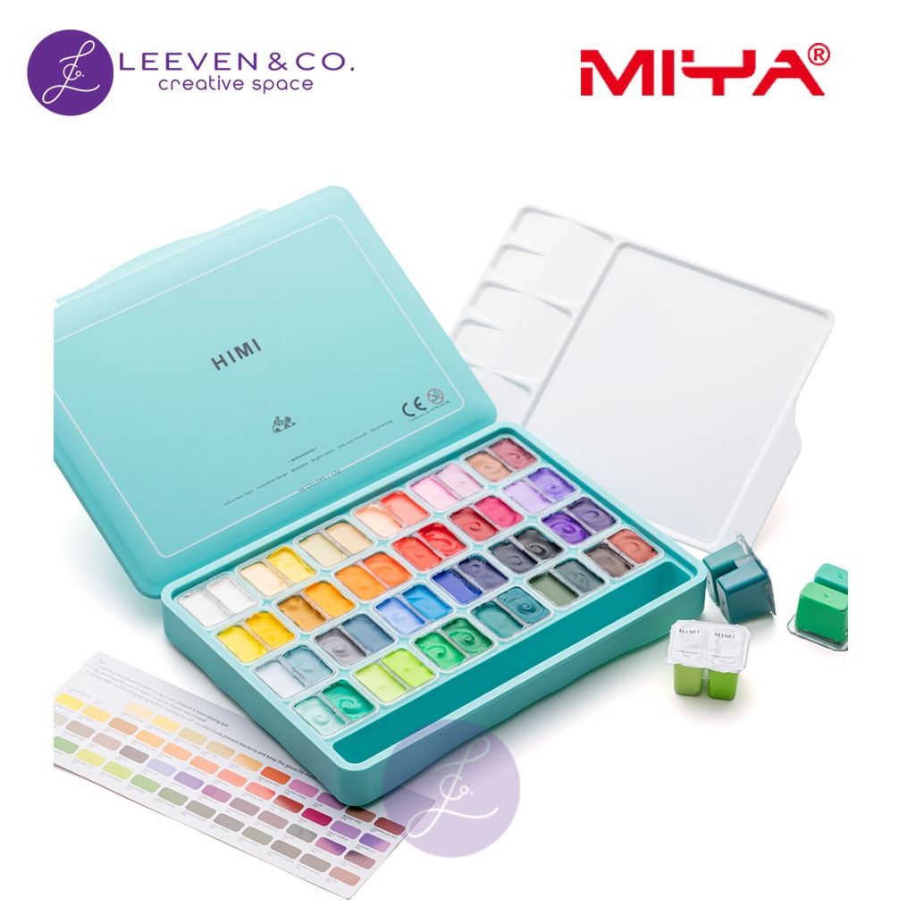 Jual HIMI MIYA GOUACHE PAINT SET 48 COLORS X 12GR | Shopee Indonesia