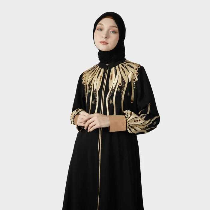 Jual Hikmat A5544 Abaya Warna Black | Shopee Indonesia