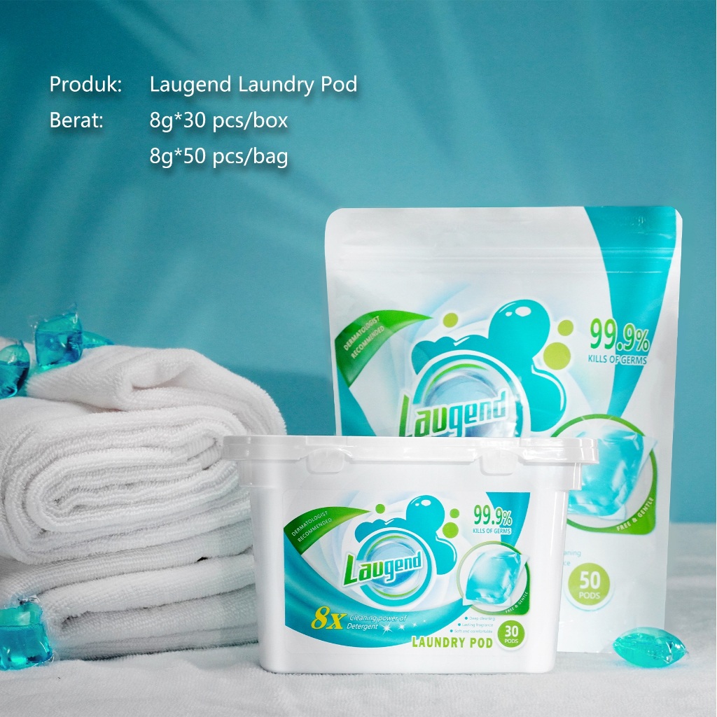 Jual Detergent Deterjen Laundry Pod Laugend Classic Sabun Cuci Baju Modern 8x Cleaning Power ...