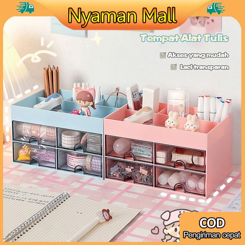 Jual Rak Laci Organizer Meja/Rak Susun Alat Tulis Aesthetic Minimalis ...