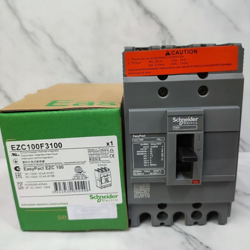 Jual MCCB EZC100F 3P 20A 25A 30A 40A 50A 60A 75A 80A 100A 10KA | Shopee Indonesia