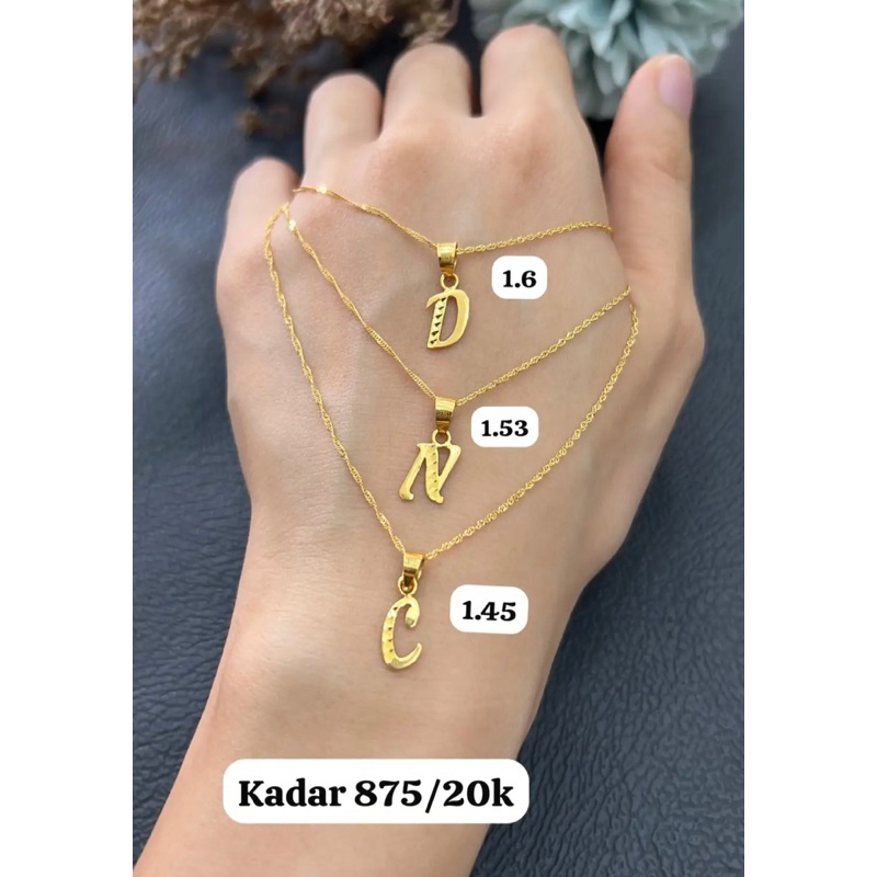 Jual kalung huruf simple alphabeth kalung inisial bisa request huruf ...