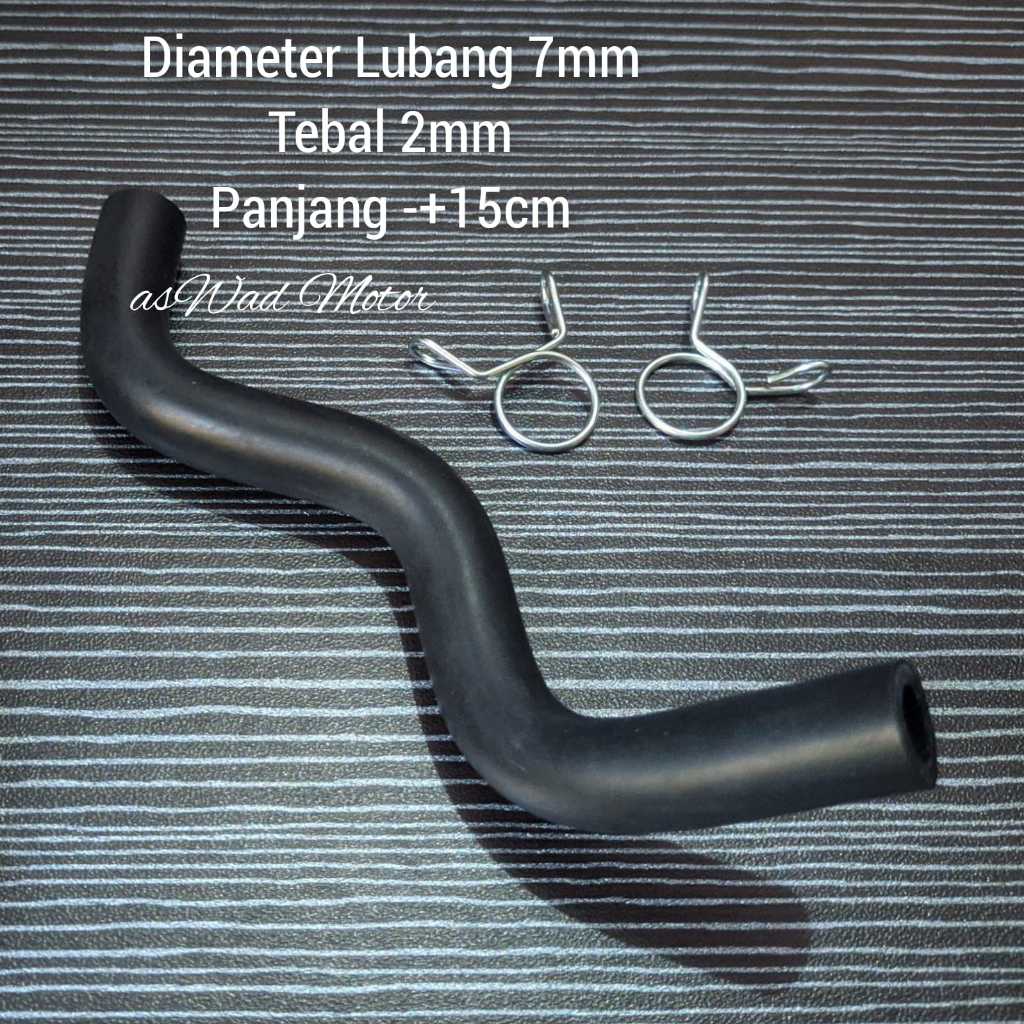 Jual Selang Hawa Motor 7x11x2mm 15cm Original Universal / Selang Vacum ...