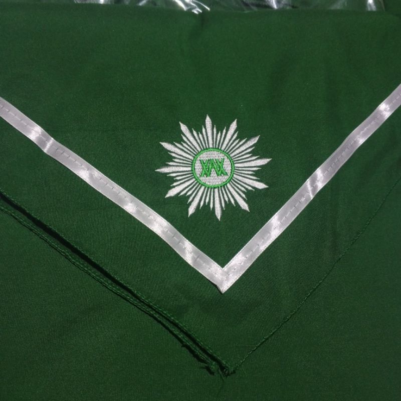 Jual Hasduk HW Pita Putih Bordir 160cm bahan super halus kain katun 20 ...