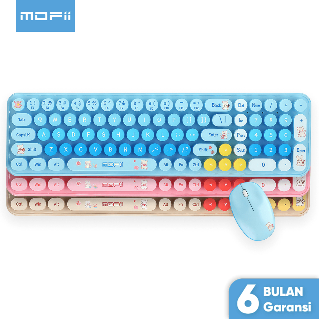 Jual MOFii Keyboard Wireless Dan Mouse Wireless Set 2.4G Baby Bear ...