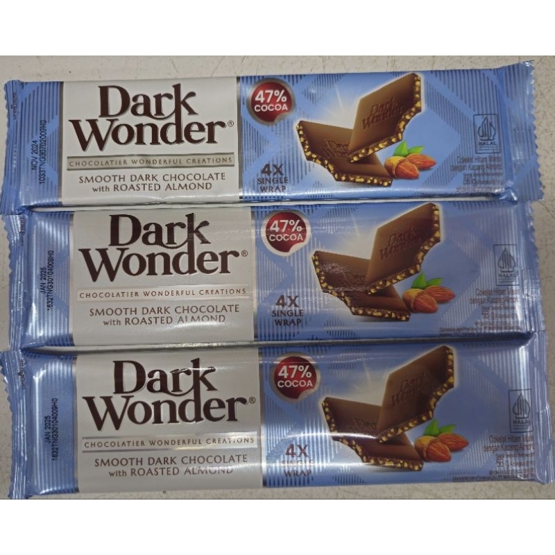 Jual DARK WONDER Chocolate Bar Almond 56G | Shopee Indonesia