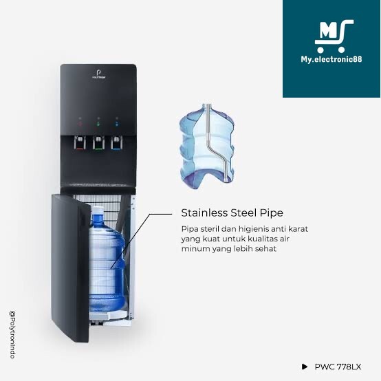 Jual DISPENSER POLYTRON GALON BAWAH (PWC 778 LX) | Shopee Indonesia