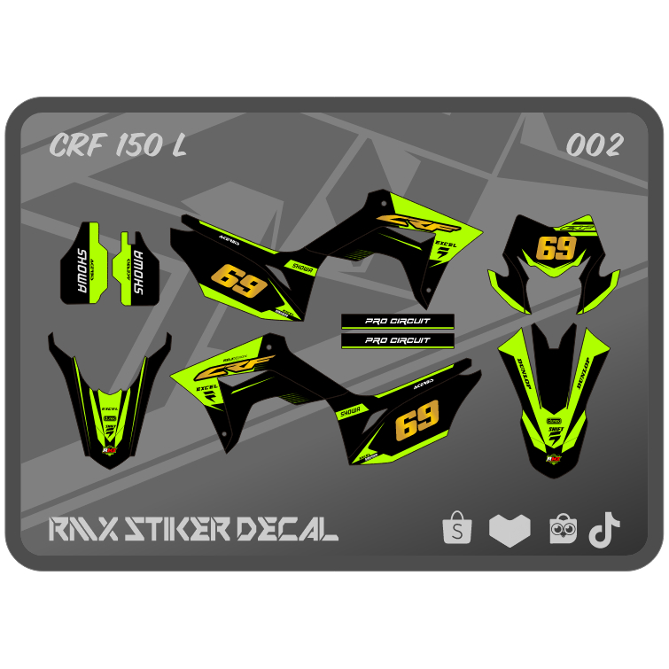 Jual STIKER CRF 150 L FULLBODY (002) STICKER DECAL DEKAL CRF 150L ...