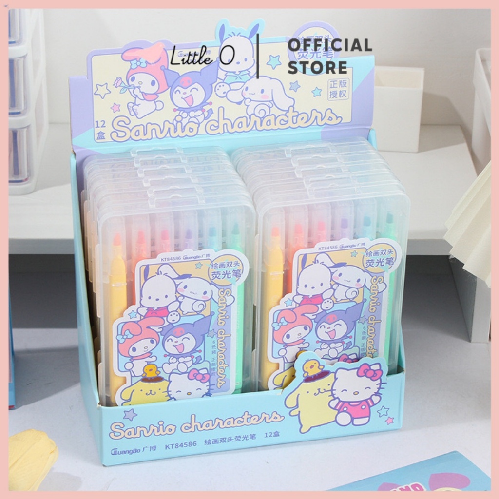 Jual LITTLE O Twin Sanrio 6 Color Highliters Stabillo Isi 6 Stabillo 2 ...