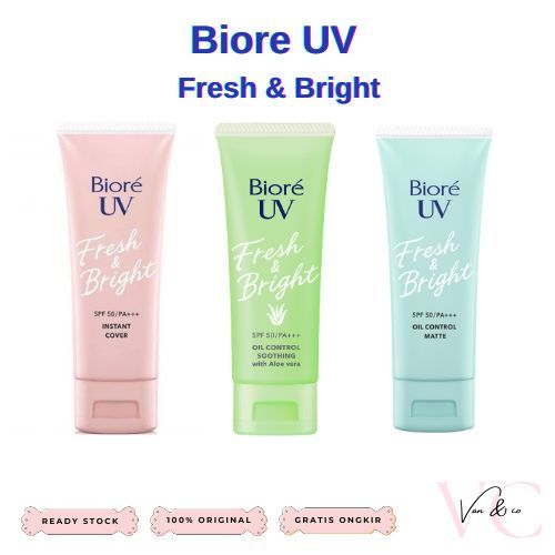 Jual BIORE Fresh & Bright UV SPF 50 PA+++ - Oil Control Matte | Instant Cover | Oil Control ...