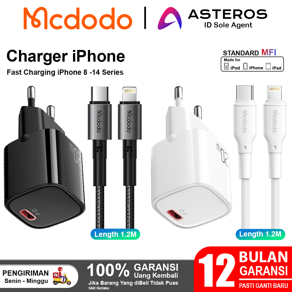 Jual MCDODO Charger For iPhone Type C to Lightning Fast Charging 18w ...