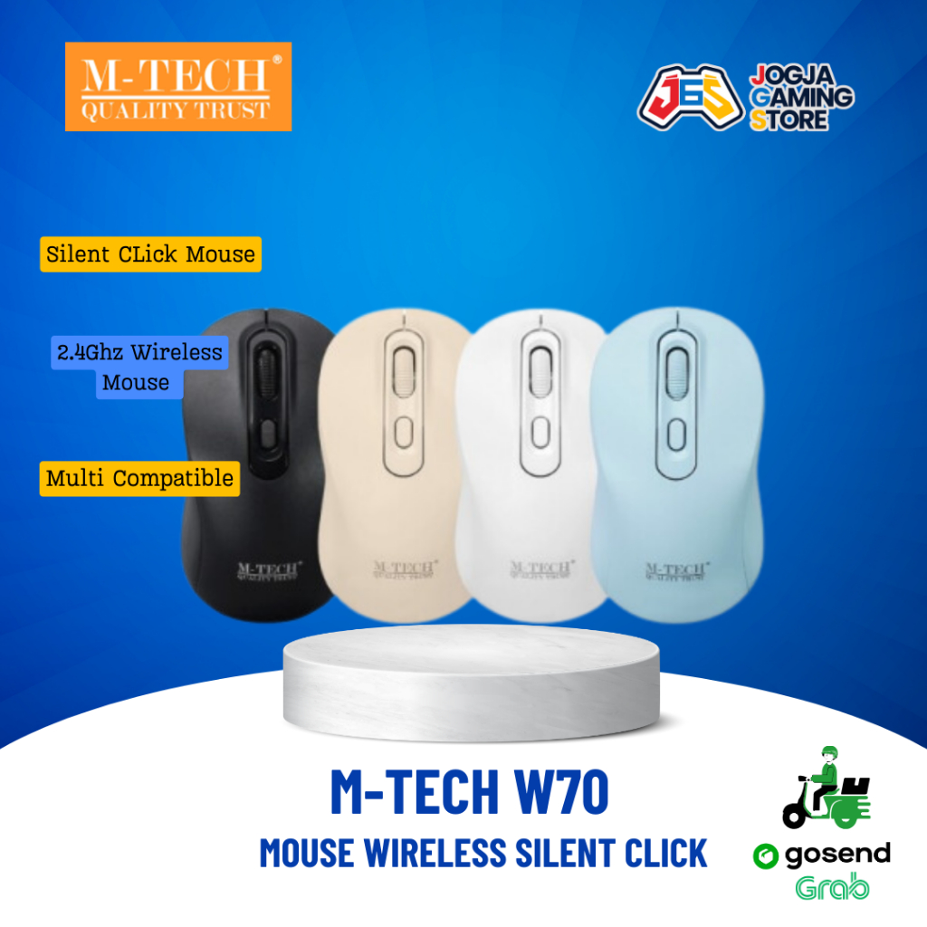 Jual M-Tech W70 Silent Mouse wireless 2.4 GHZ | Shopee Indonesia