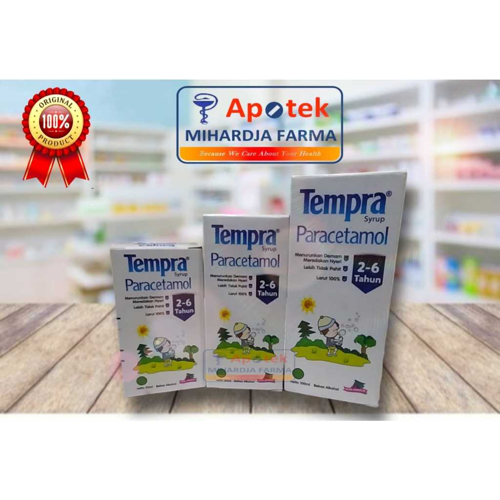 Jual Tempra Syrup Sirup Rasa Anggur 30 ml / 60 ml / 100 ml Demam Anak ...