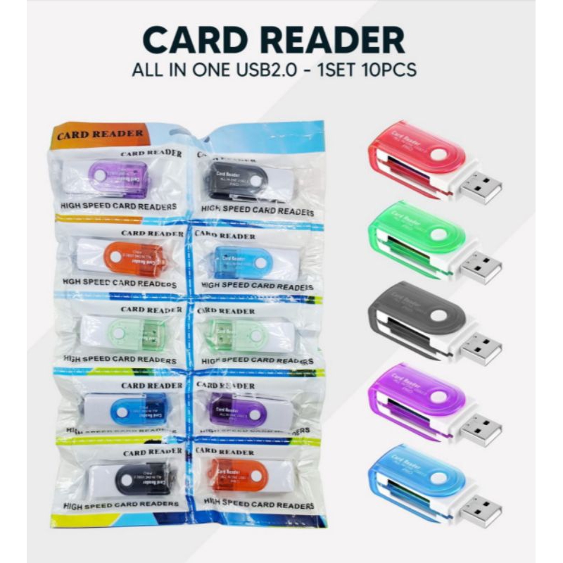 Jual Card Reader Putar Multi 4 in 1 . Card reader micro SD . Card ...