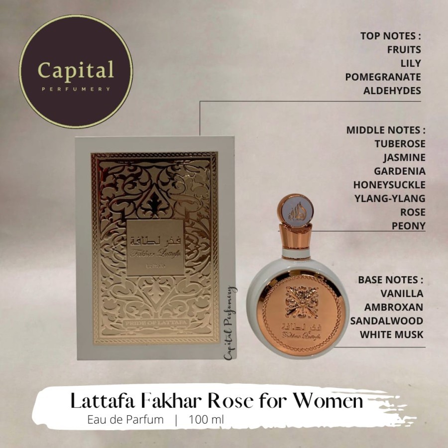 Jual parfum original lattafa fakhar rose for women edp 100 ml | Shopee ...