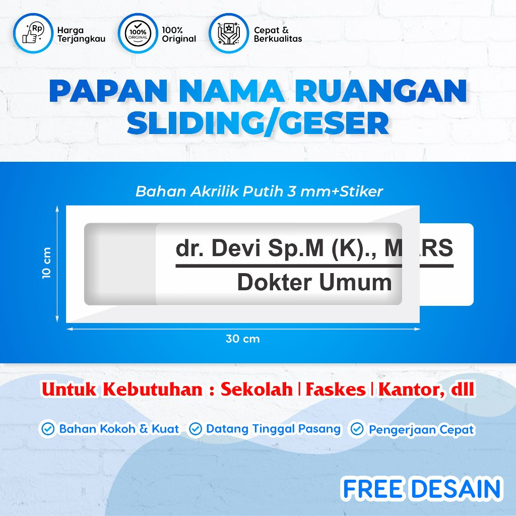 Jual PAPAN NAMA GESER, PAPAN NAMA DOKTER, PAPAN NAMA RUANGAN SLIDING ... Jual PAPAN NAMA GESER, PAPAN NAMA DOKTER, PAPAN NAMA RUANGAN SLIDING ...