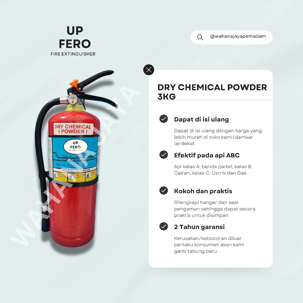 Jual Alat Pemadam Api Ringan (APAR) 3KG Dry Chemical Powder UP FERO ...