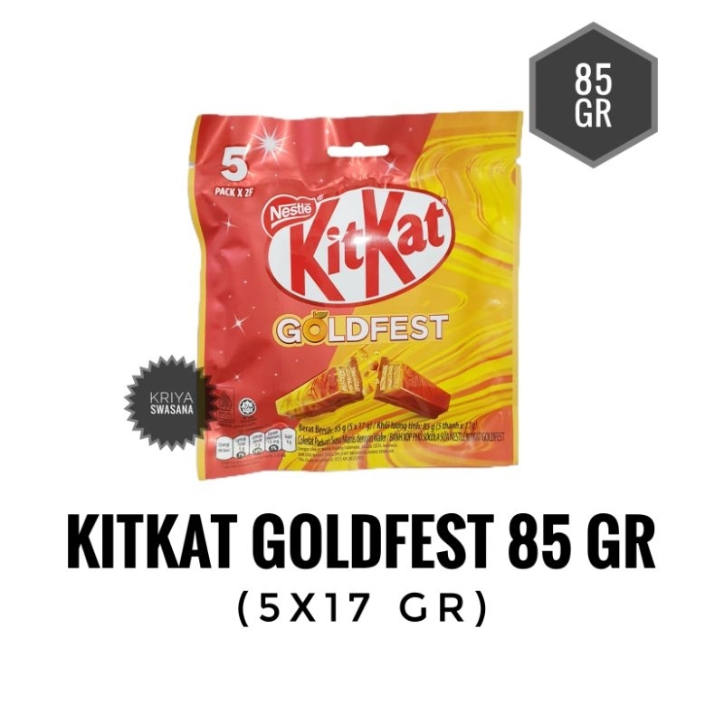 Jual KITKAT GOLDFEST KIT KAT GOLD FEST 85g (5 x 17 gr) | Shopee Indonesia