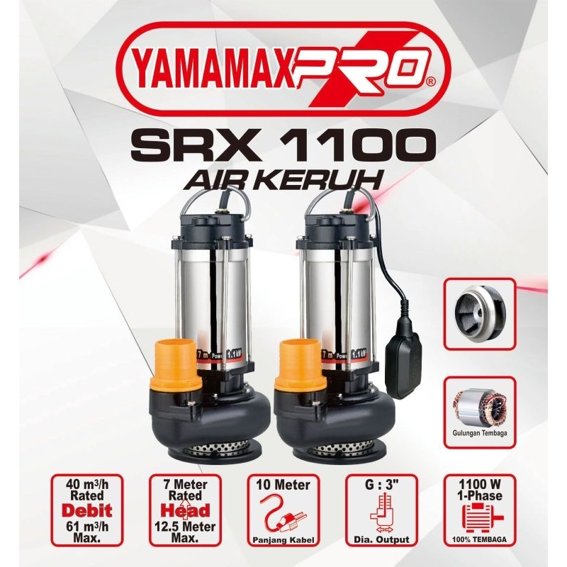 Jual YAMAMAX PRO Pompa Celup Air Keruh 3" SRX-1100 | Shopee Indonesia