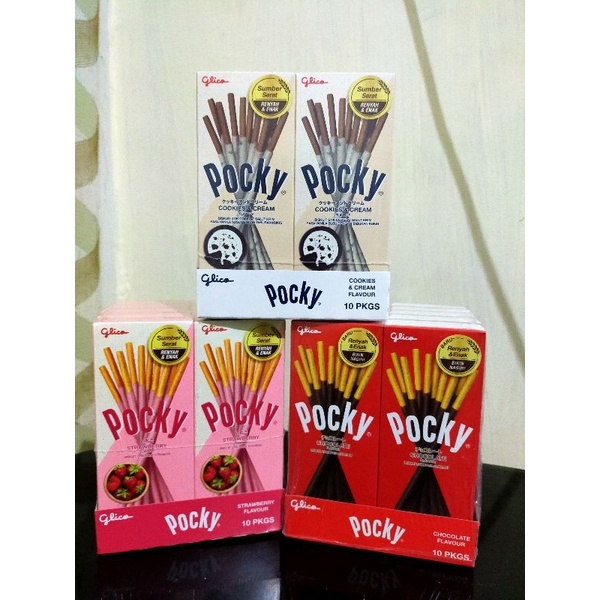 Jual (Perpack Isi 10) Pocky Mini Box 22gr - Biskuit Stick Lapis Krim ...