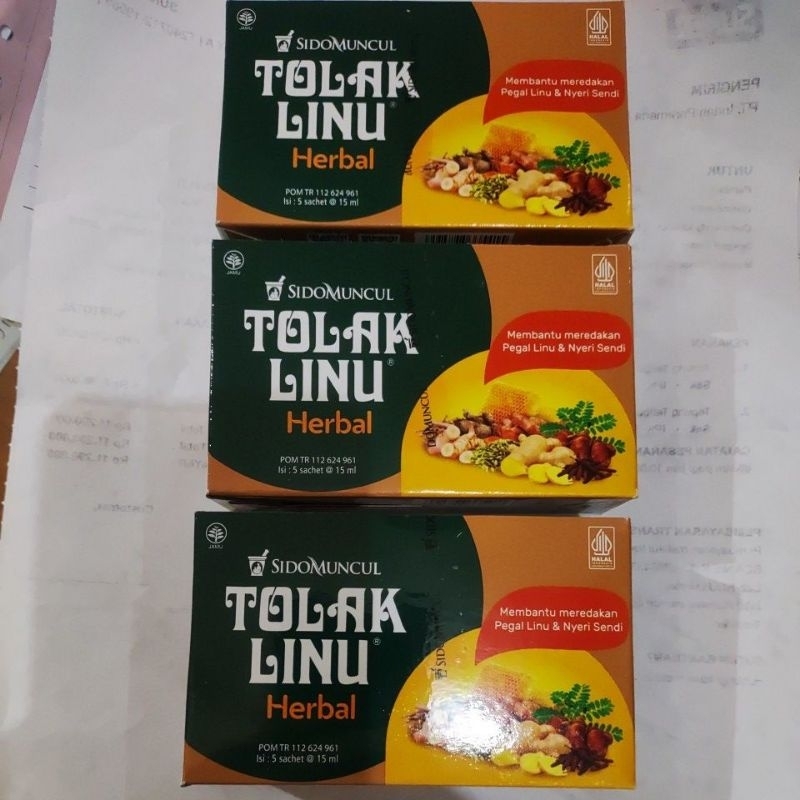 Jual Tolak Linu Sachet isi 5 minuman herbal untuk pegel linu | Shopee ...