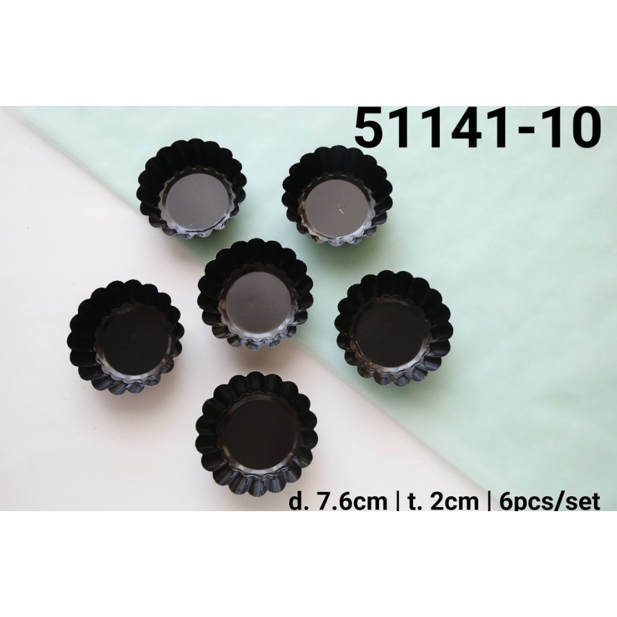 Jual Loyang pie Teflon isi 6 / loyang roti kecil | Shopee Indonesia