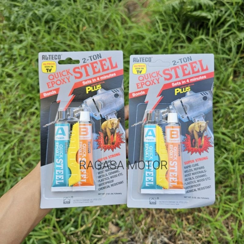 Jual Lem Besi ALTECO 4 Menit 2 Ton Quick Epoxy Steel 56.7 gram Original | Shopee Indonesia