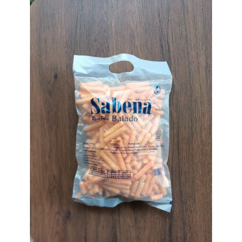 Jual kripik kerupuk makanan ringan stik Sabena 150 gr rasa keju rasa ...