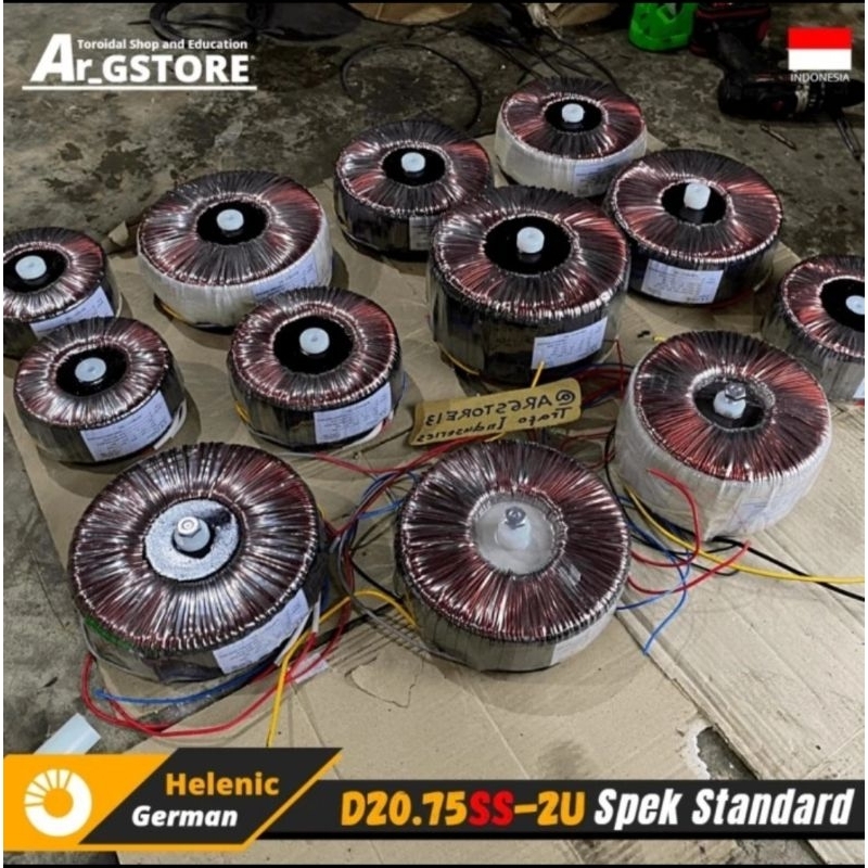 Jual Trafo Toroid Donat 20A 75V CT Helenic German | Shopee Indonesia