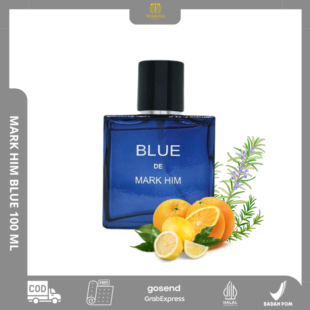Jual Mark Him Blue Perfume EDP Aroma Citrus Menawan Segar 100ML Parfum ...