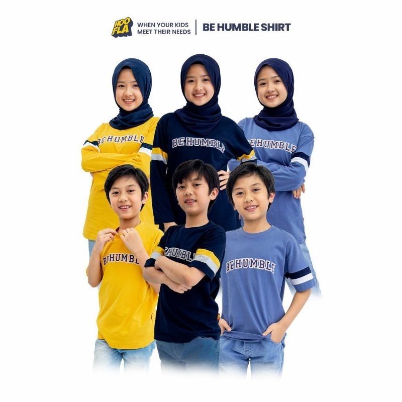 Jual Kaos Couple Anak Laki Perempuan Adik Kakak Be Humble Hoofla Kids ...