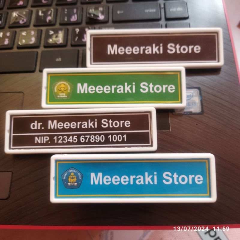 Jual NAME TAG || PIN NAMA || NAMA DADA || Papan Nama Custom | Shopee ...