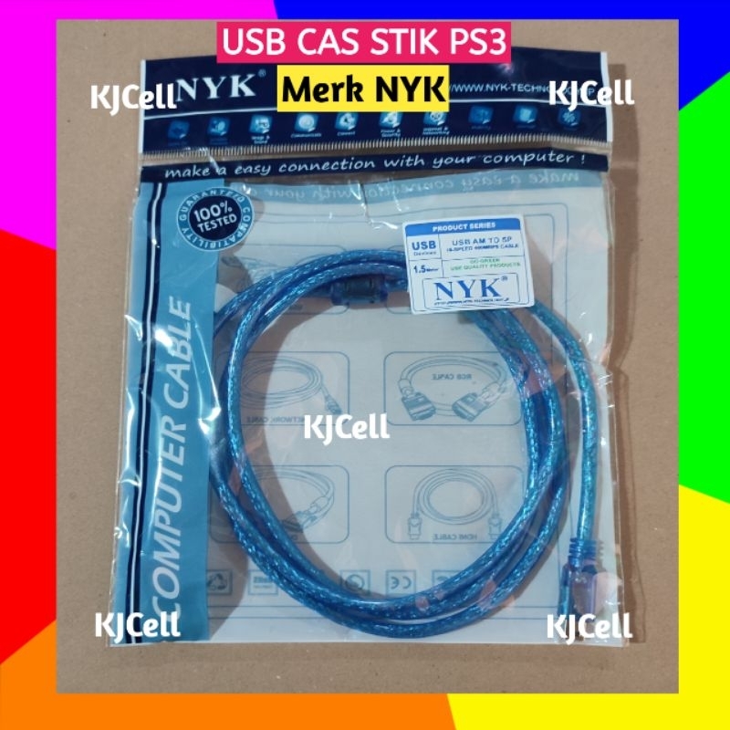 Jual KABEL CAS STIK STICK PS3 USB CHARGER DS3 NYK | Shopee Indonesia