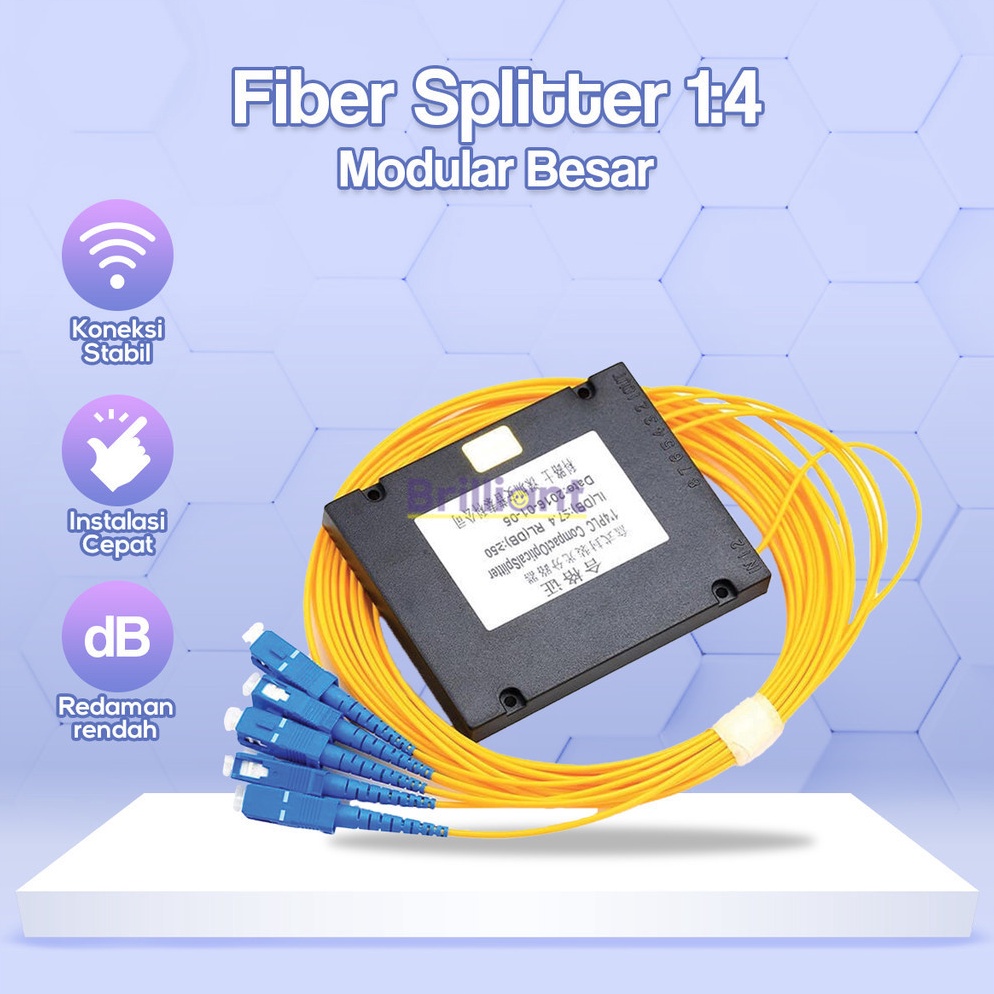 Jual New Passive Splitter 1 4 Modular Besar SC UPC Splitter Fiber Optik ...