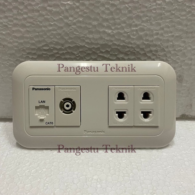 Jual Modul Jack Antena TV plus outlet data lan cat 6 & double dua stop ...