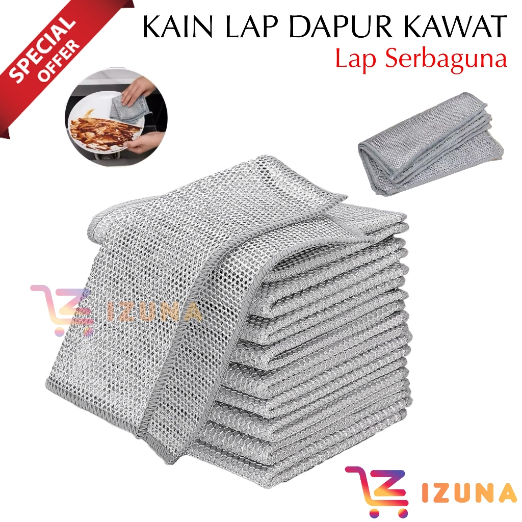 Jual IZ - KAIN LAP DAPUR KAWAT BENTUK PETAK HALUS UNTUK MEMBERSIHKAN ...