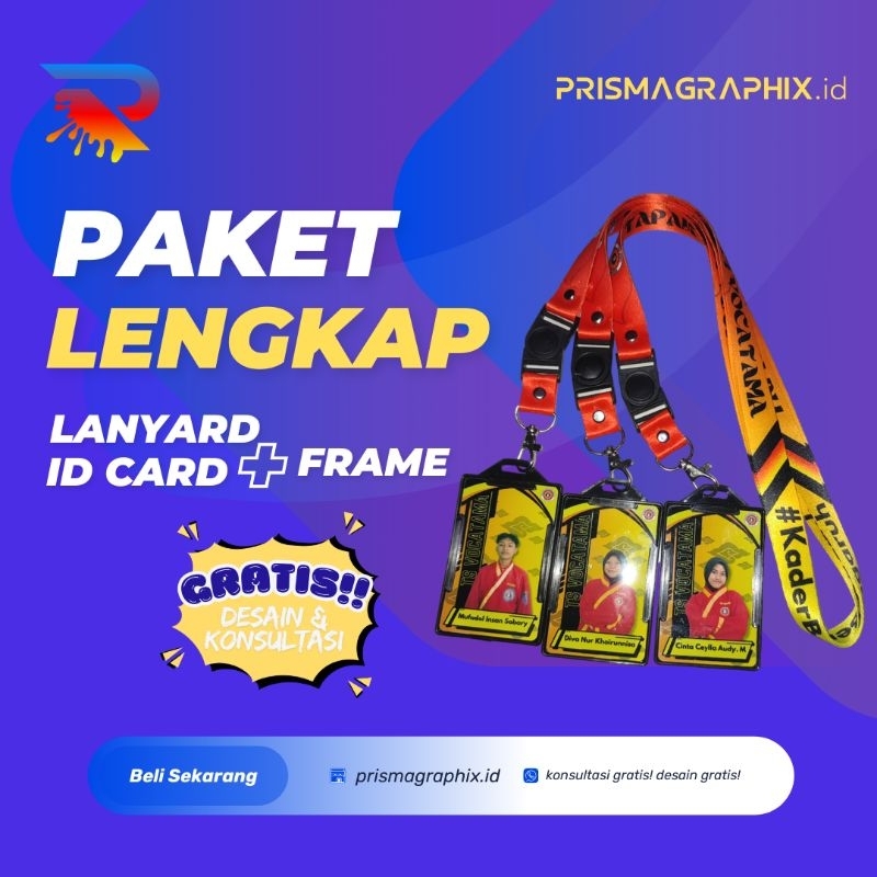 Jual Paket Lengkap Id Card + Lanyard + Frame - (1.5cm, 2cm, 2.5cm ...