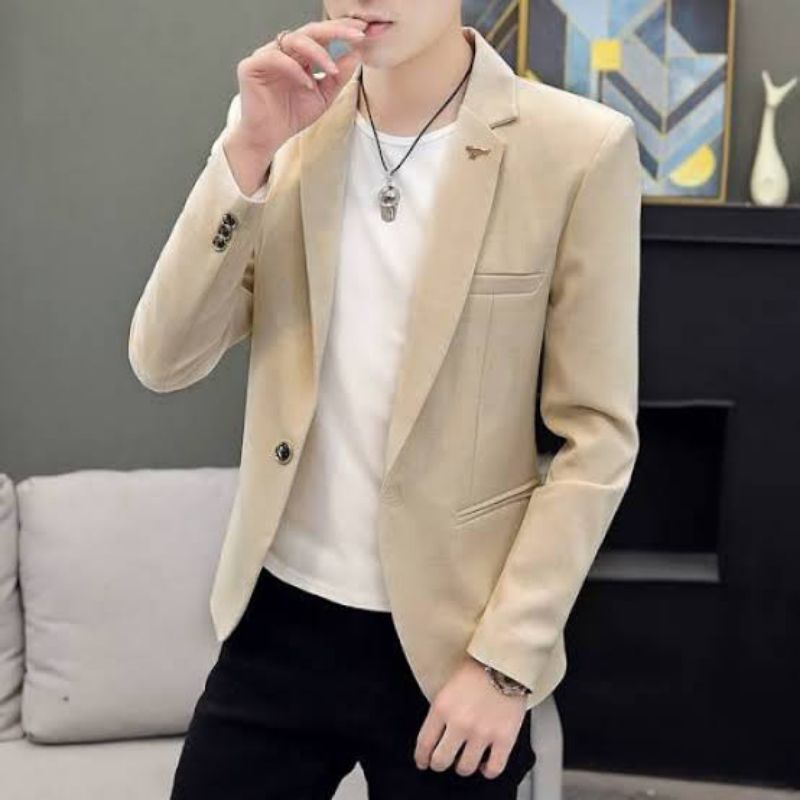 Jual Jas Blazer Pria Casual - Blazer Pria Korea Style | Shopee Indonesia