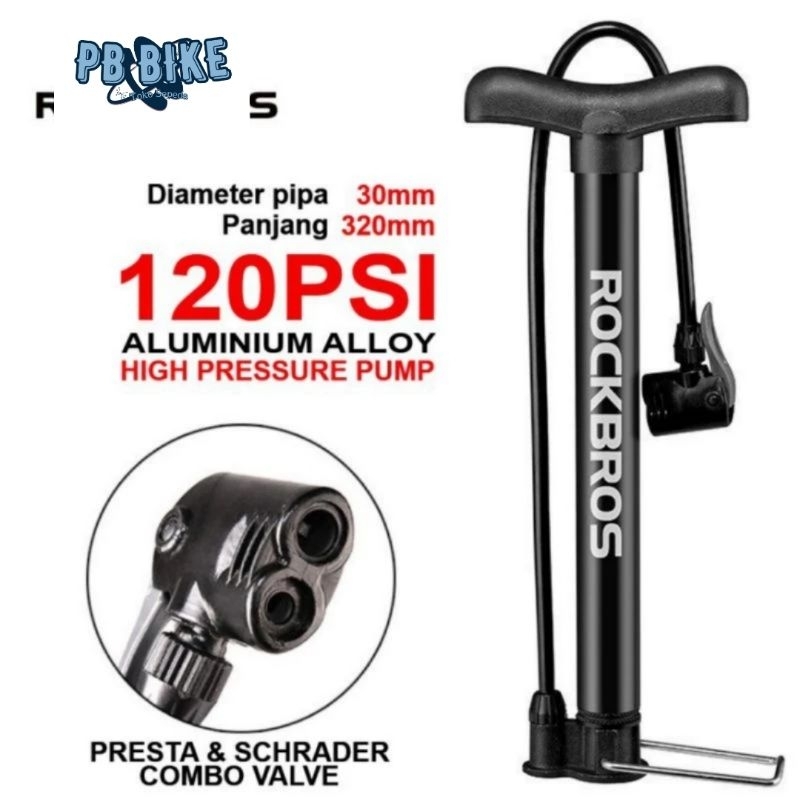 Jual Pompa Sepeda Promend P02 120 PSI Aloy Pentil Schrader dan Presta ...