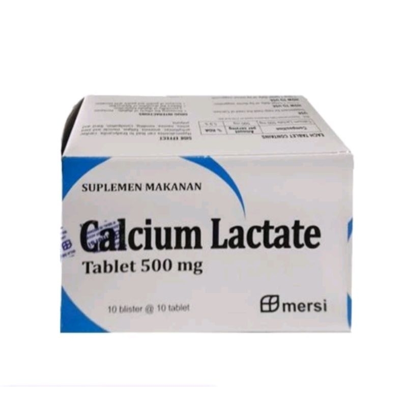 Jual calcium lactate 500mg Mersi | Shopee Indonesia