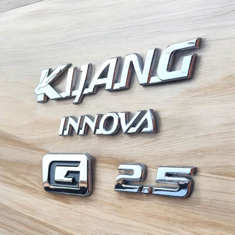 Jual Emblem logo mobil tulisan KIJANG INNOVA 2.5 G warna CHROME FULL ...